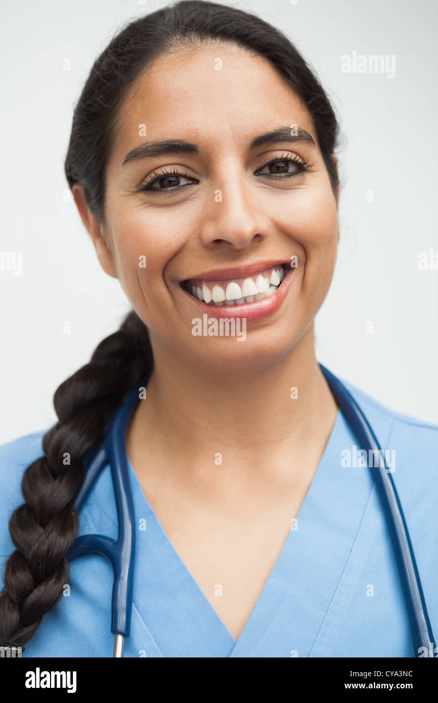 Happy nurse portrait Stock Photo - Alamy