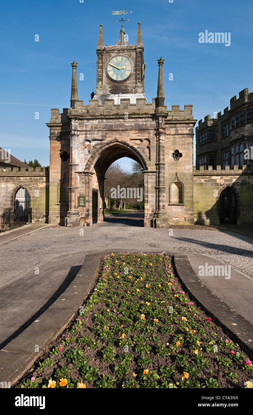 The medieval gatehouse leading to the Bishop's Palace at Auckland ...