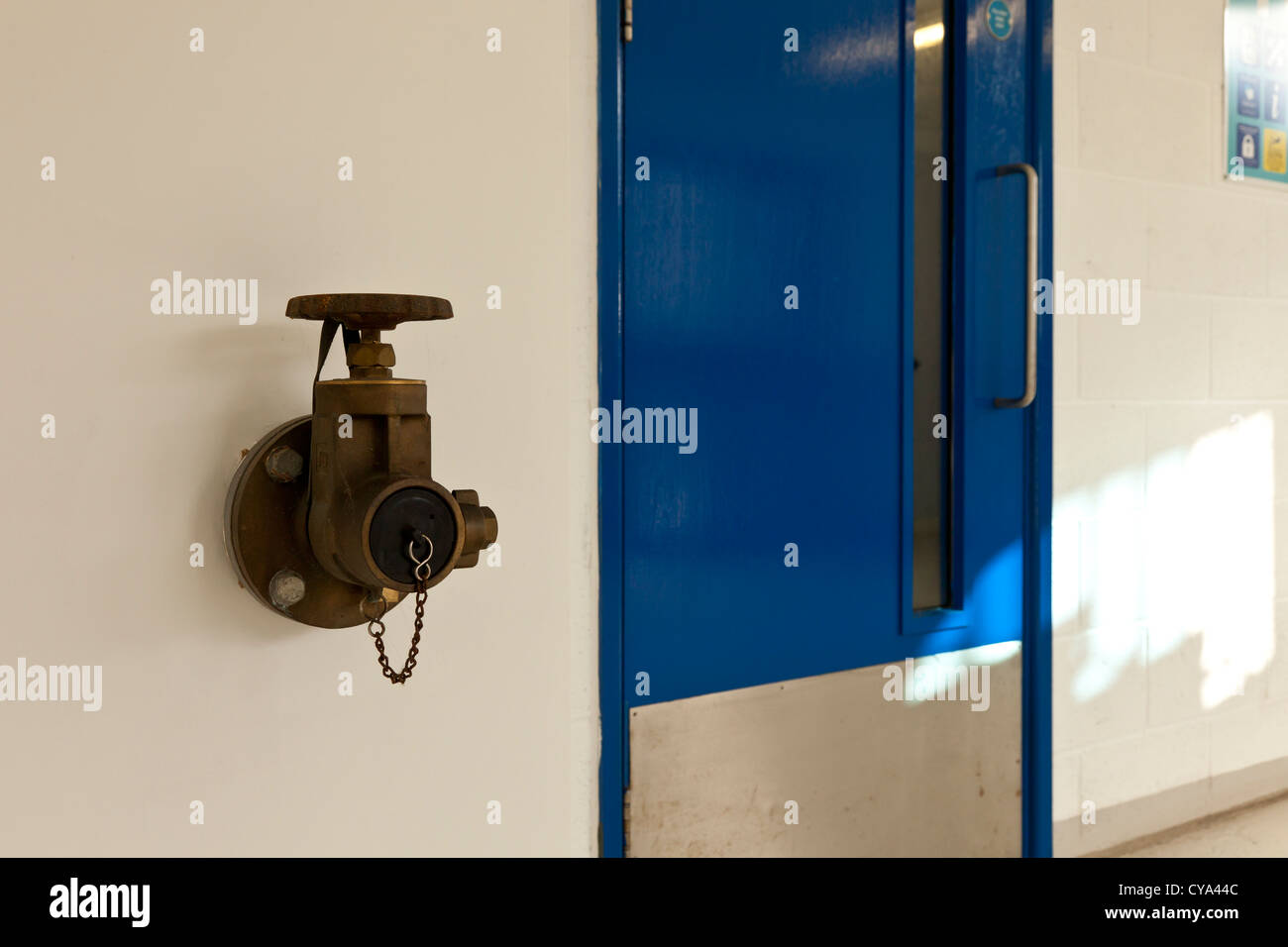 Fire hydrant water outlet built into multistory car park in case of ...