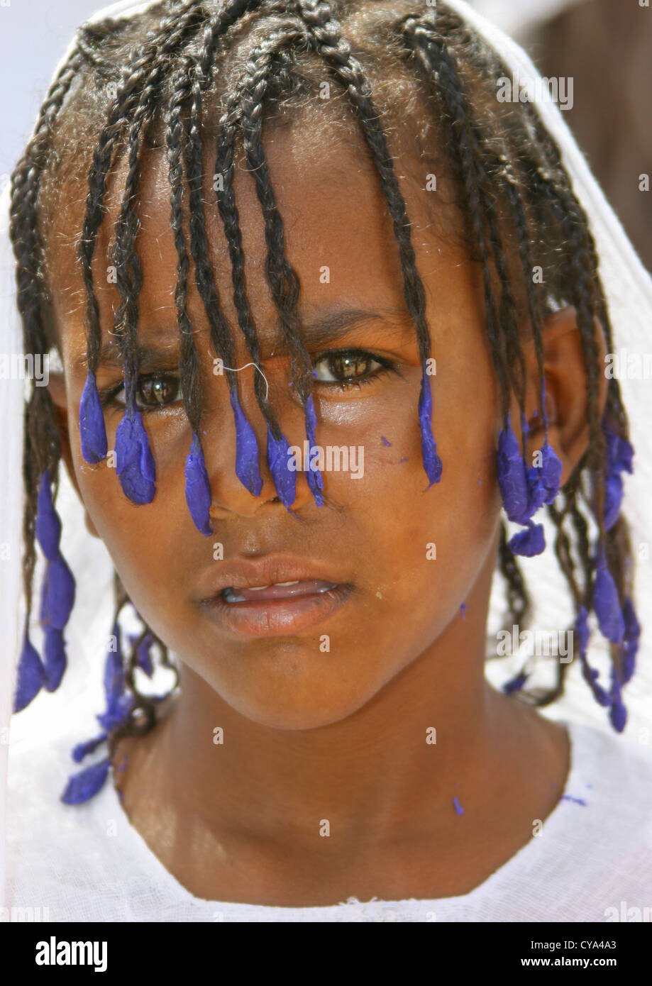 Girl With Dreadlocks In Keren, Eritrea Stock Photo - Alamy