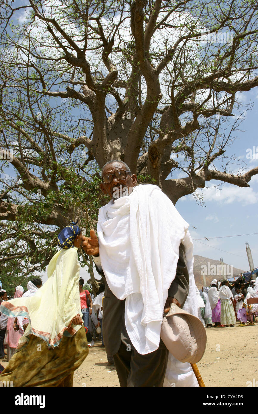 Old Man At Festival Of Mariam Dearit, Keren, Eritrea Stock Photo - Alamy