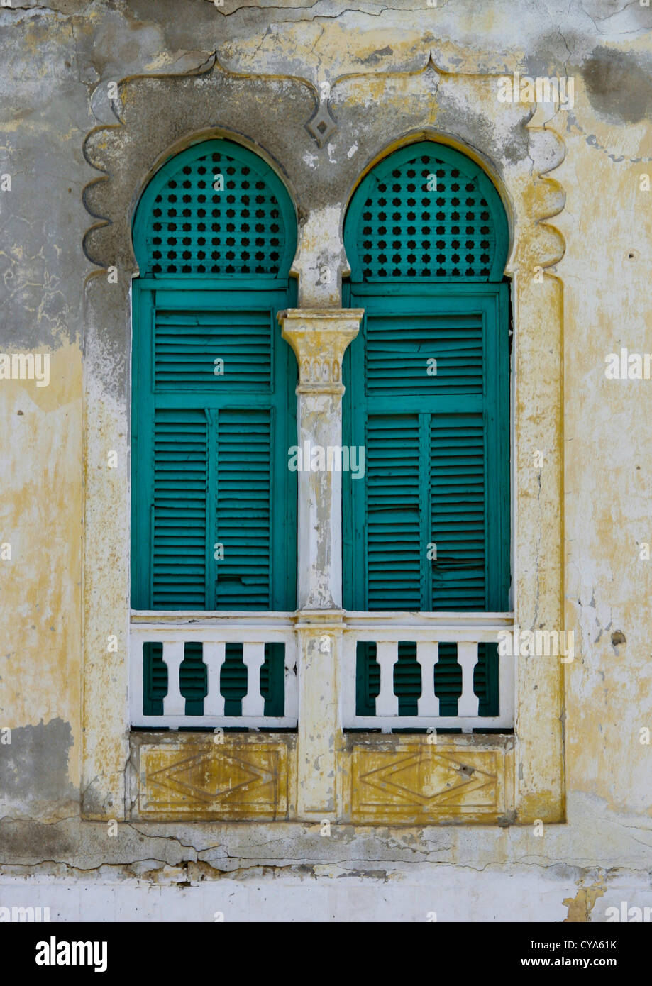 Window Of An Old Ottoman House, Massawa, Eritrea Stock Photo - Alamy