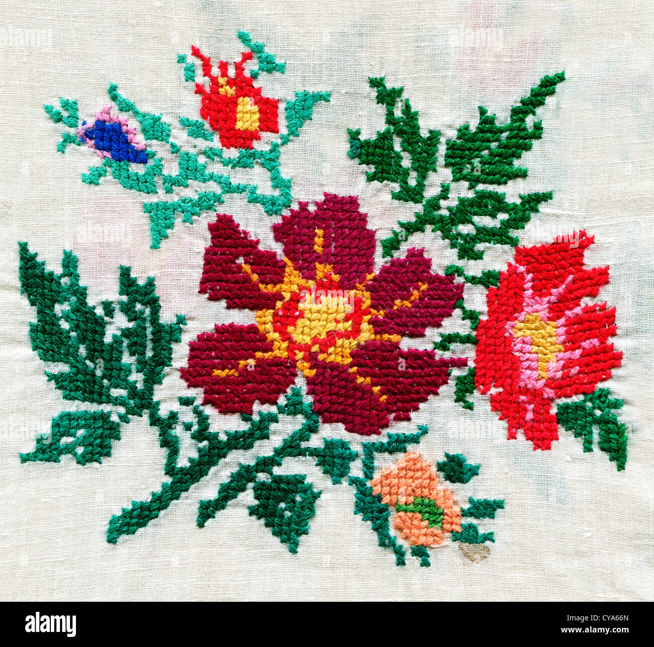 traditional Russian embroidery, Russia, 19th century Stock Photo - Alamy