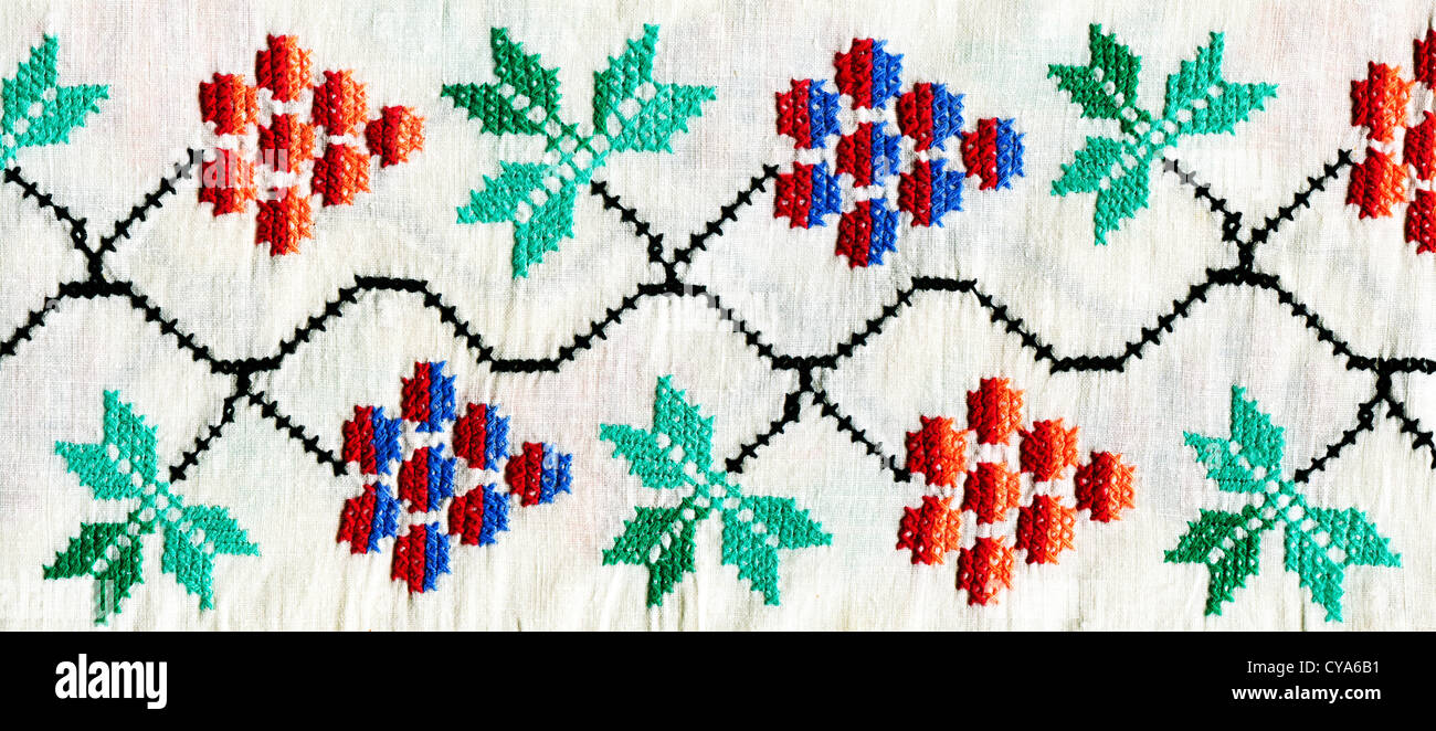 traditional Russian embroidery, Russia, 19th century Stock Photo - Alamy