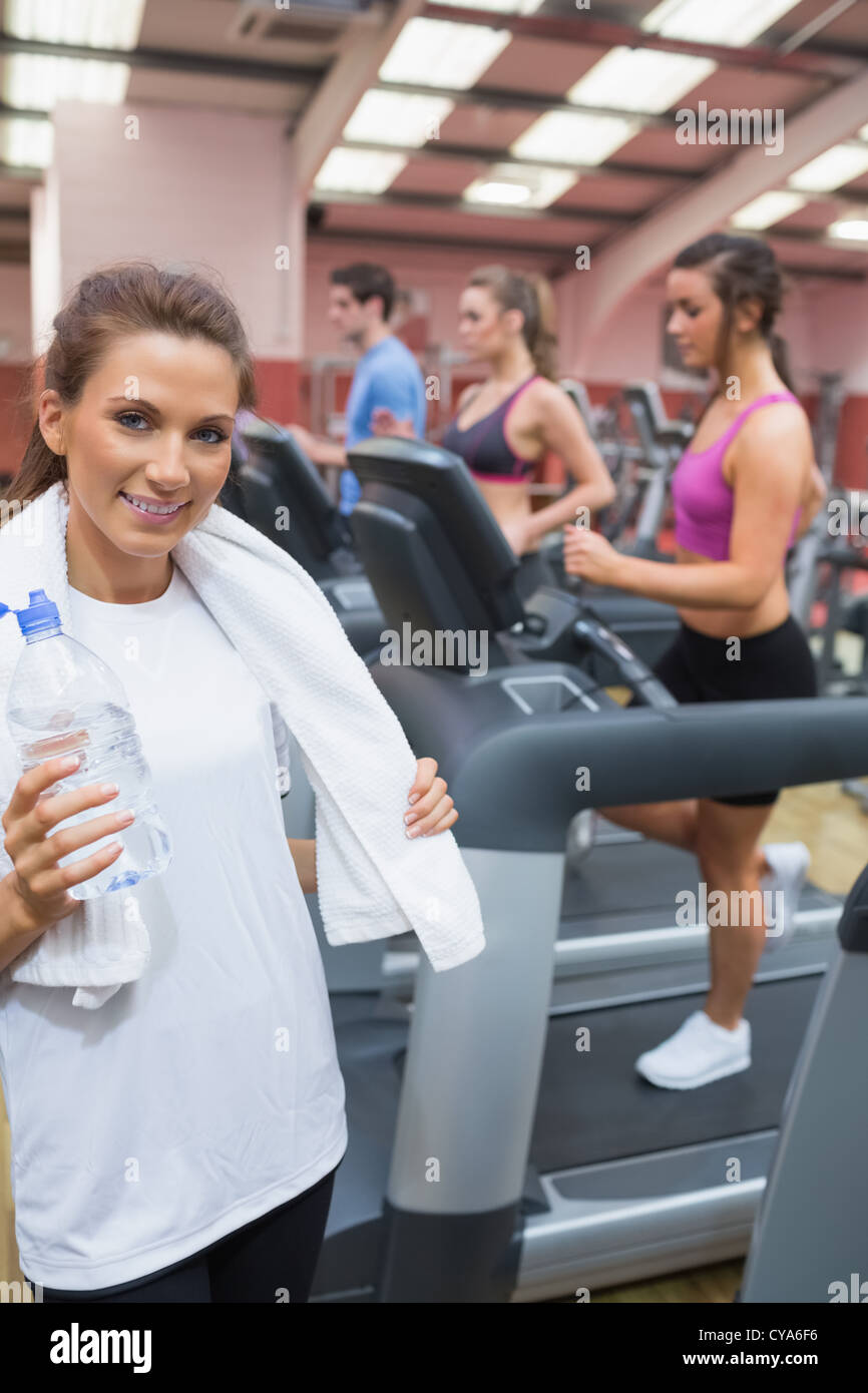 Woman happy in the gym Stock Photo - Alamy