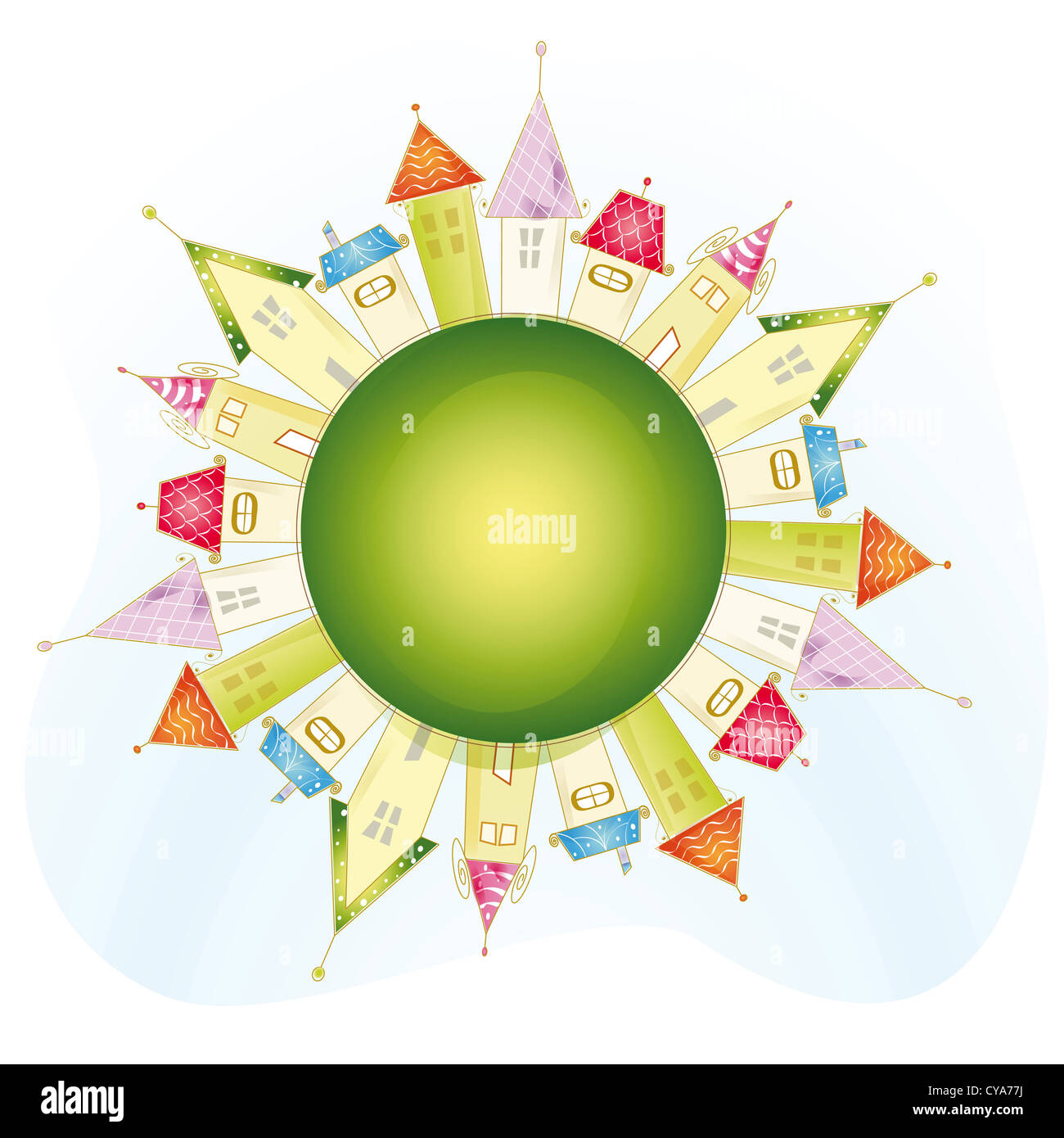 City home in red Cut Out Stock Images & Pictures - Alamy