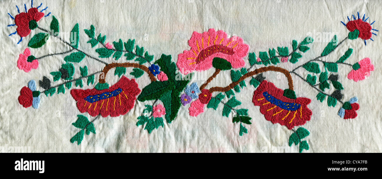 traditional Russian embroidery, Russia, 19th century Stock Photo - Alamy