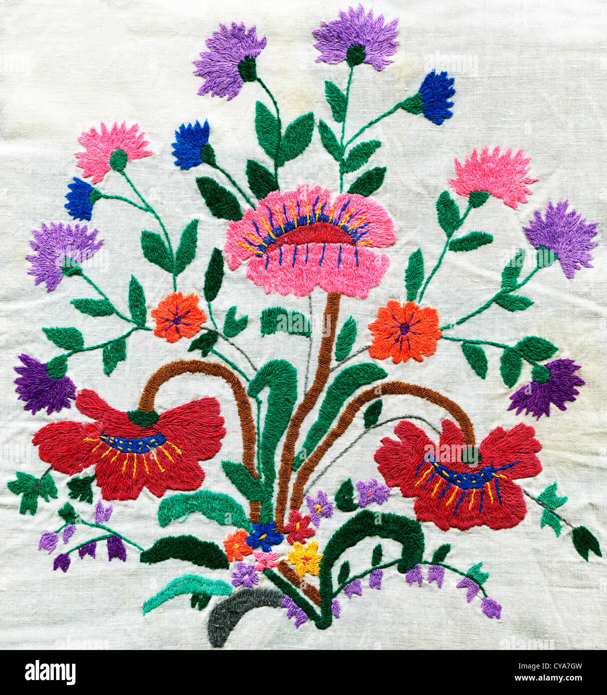 traditional Russian embroidery, Russia, 19th century Stock Photo - Alamy
