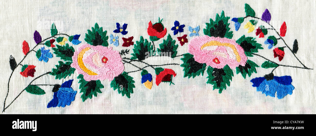 traditional Russian embroidery, Russia, 19th century Stock Photo - Alamy