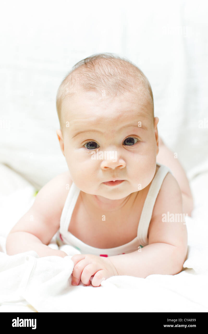 Portrait of cute baby girl Stock Photo - Alamy