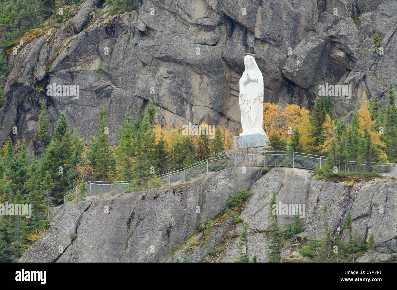 Canada, Quebec, Saguenay River. Cape Trinity, sailing on the scenic ...