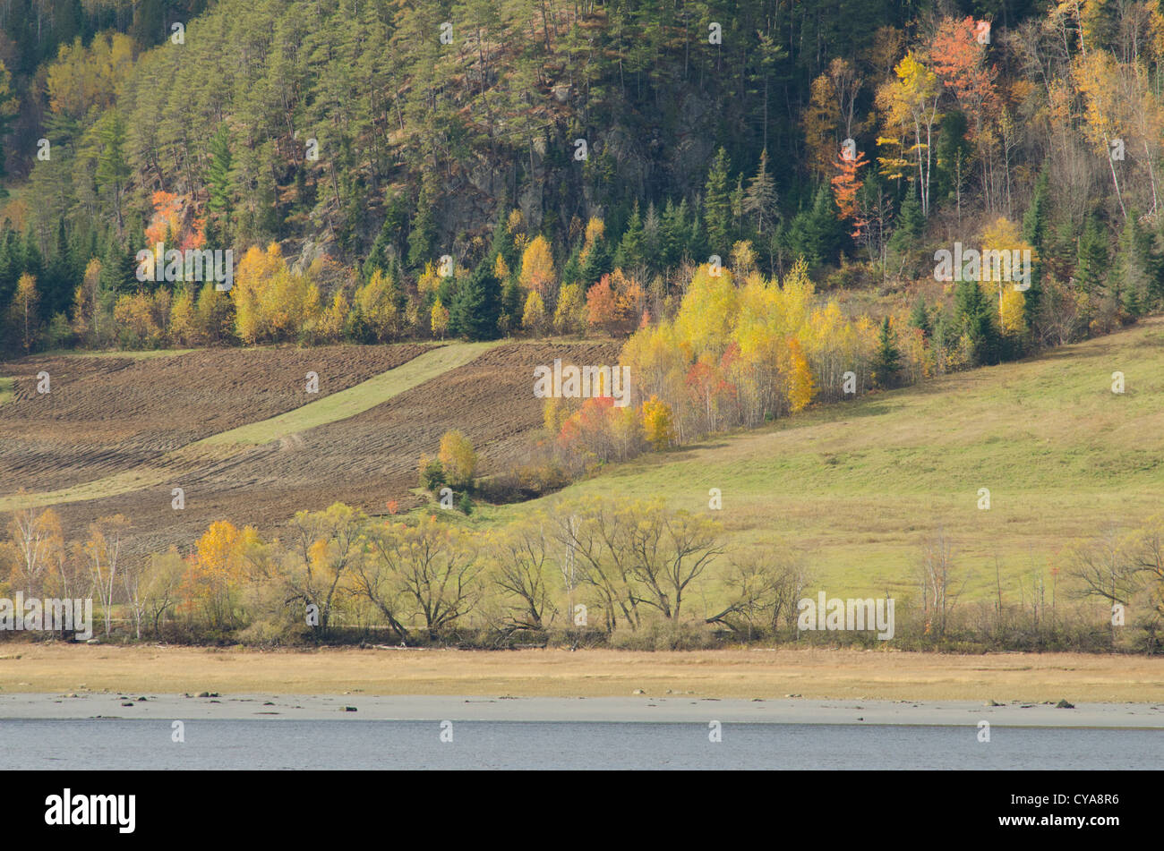 Canada, Quebec, Saguenay River. Cape Trinity, sailing on the scenic ...