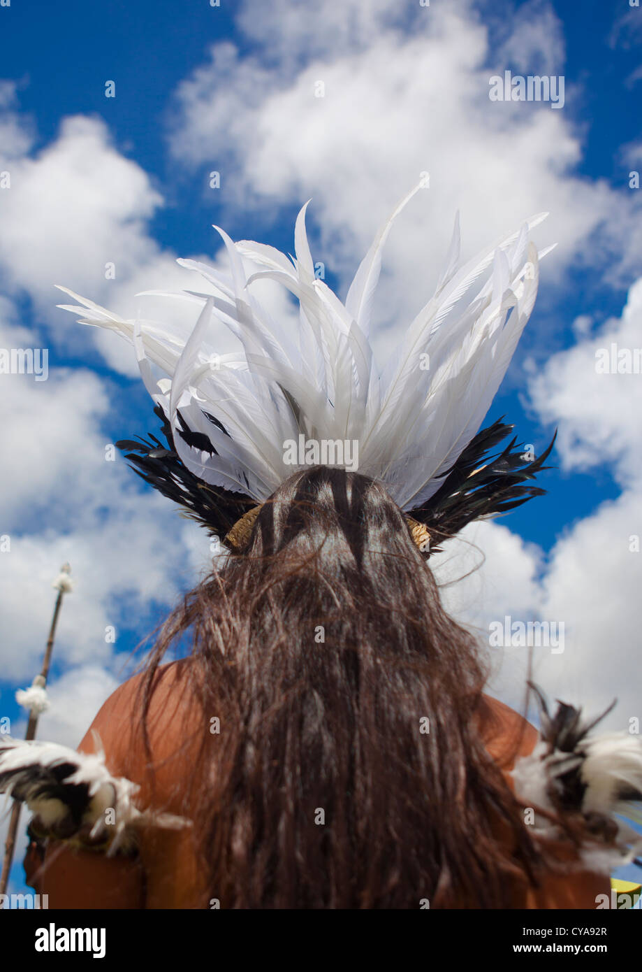 Woman With Traditional Headdress, Easter Island, Chile Stock Photo - Alamy