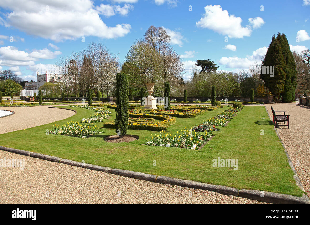 The formal Italianate gardens at Trentham Gardens Stoke-on-Trent ...