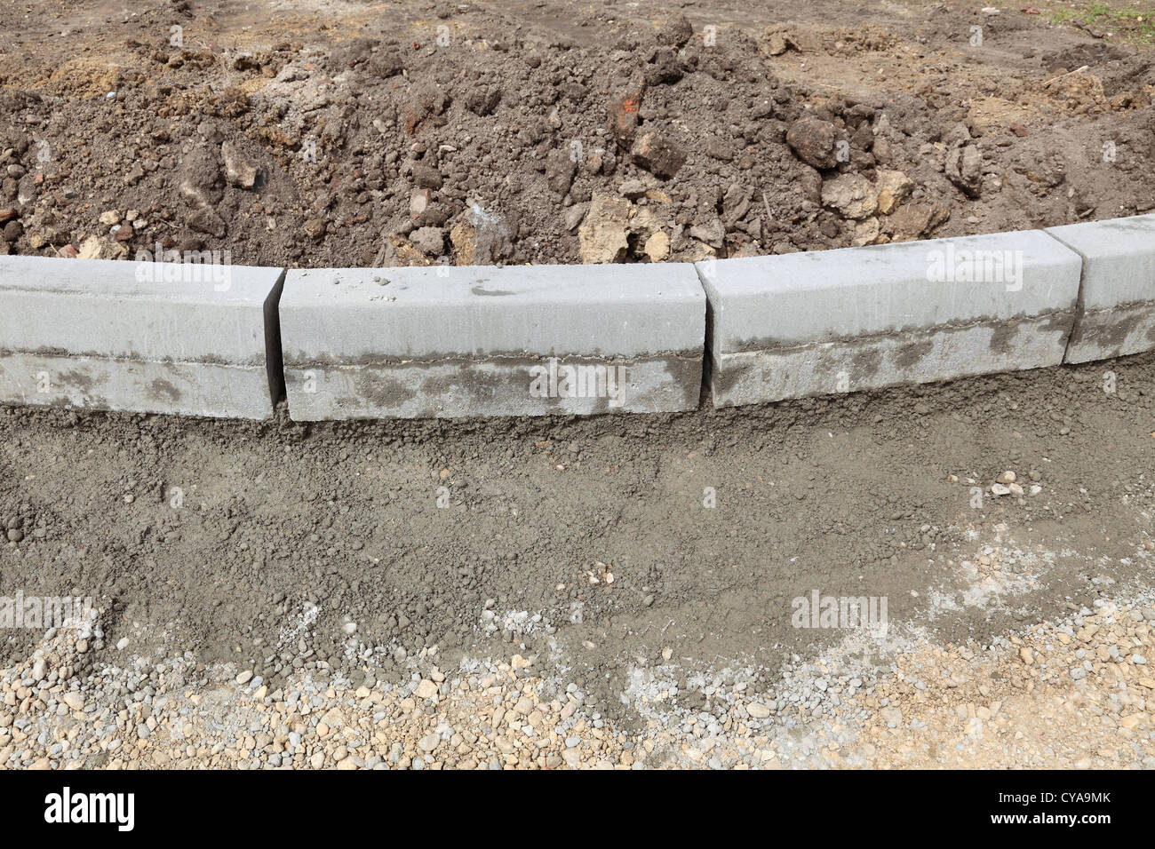 Road construction site, roadside stones and gravel Stock Photo - Alamy