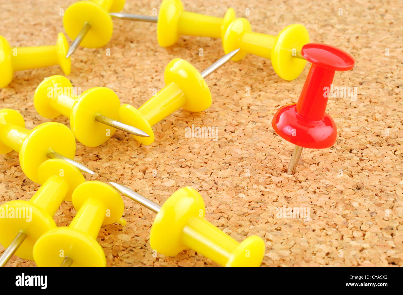Push pin red color Stock Photo - Alamy