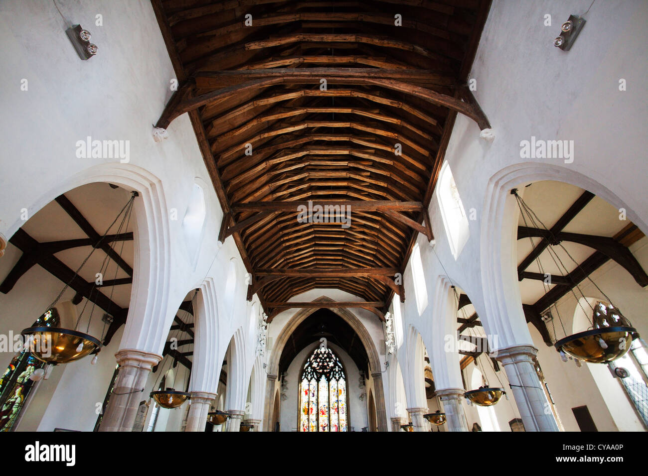 Interior of St Peters by the Waterfront Ipswich Suffolk England Stock ...