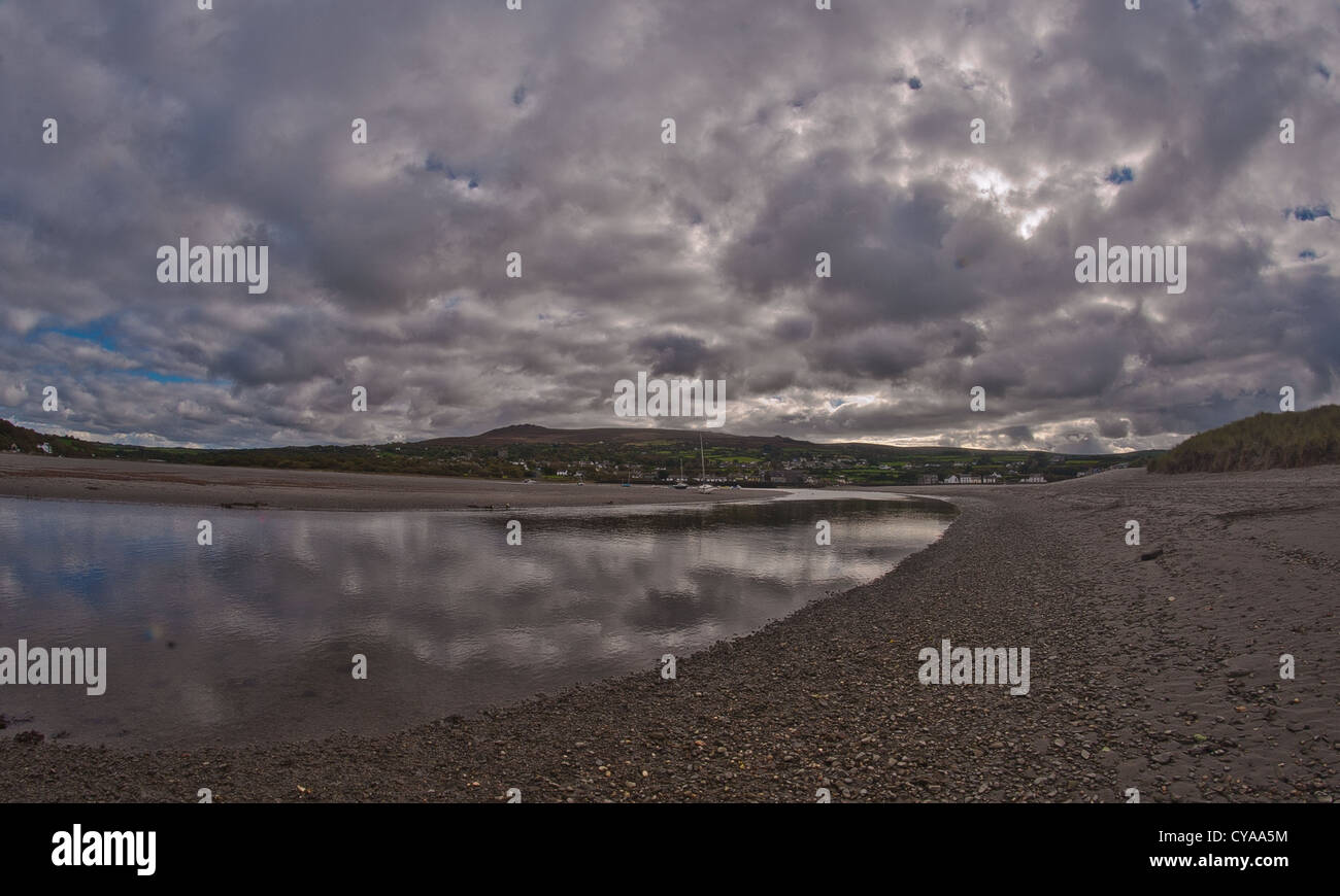 Newport,Trefdraeth,at the river Nevern estury,Pembrokeshire West Wales ...