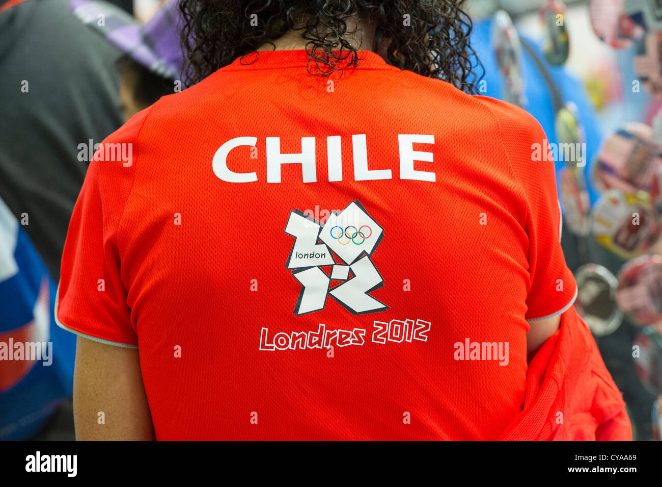 Chilean spectator at the London 2012 Olympic Games Stock Photo - Alamy
