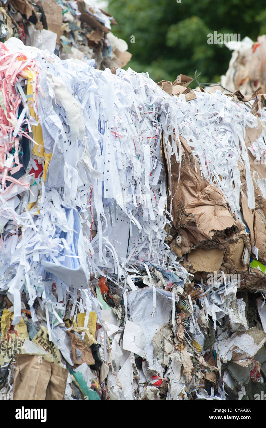 Bales of waste material waiting for recycling Stock Photo - Alamy