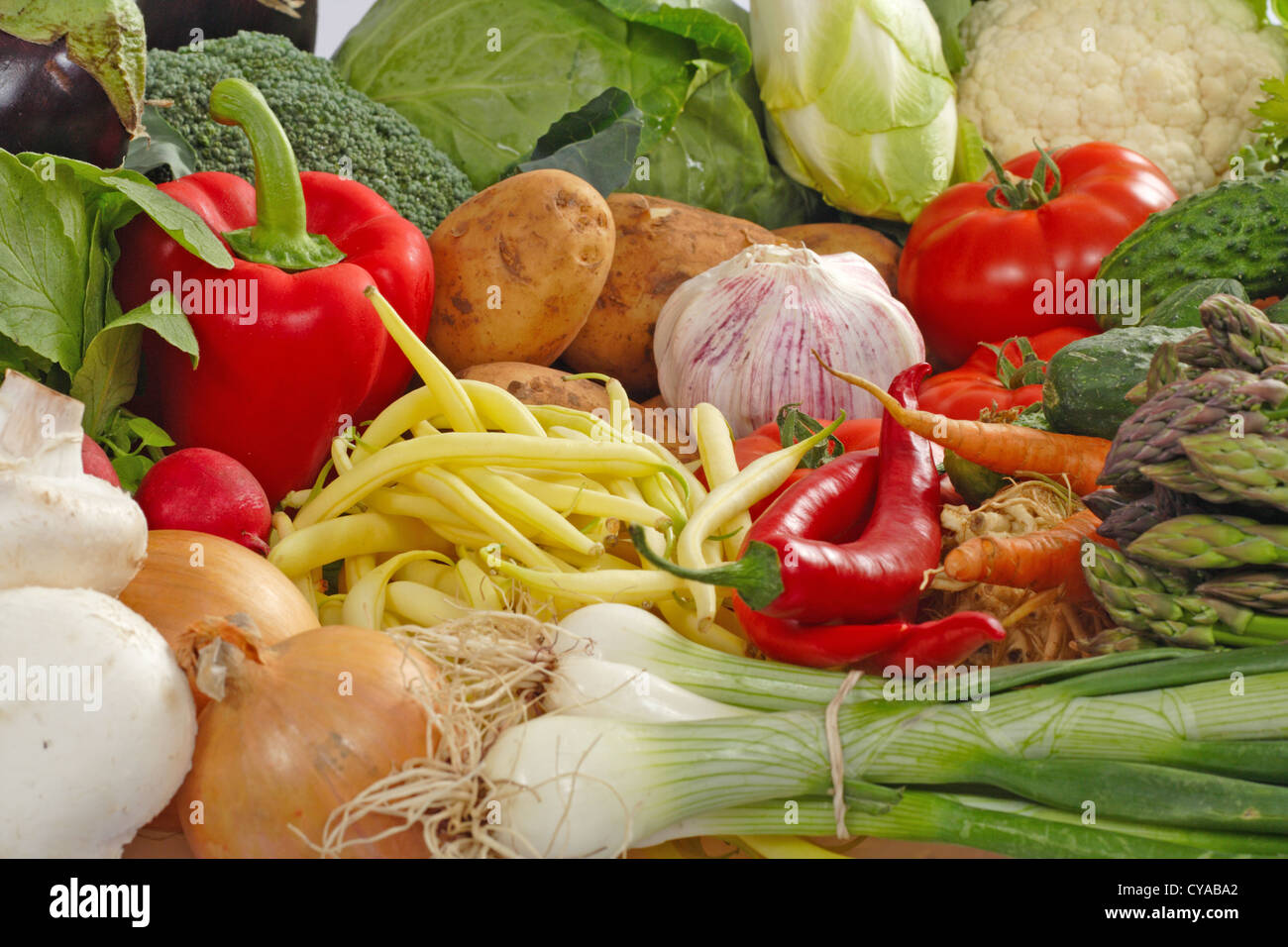 Fresh Vegetables, ingredients of food Stock Photo - Alamy