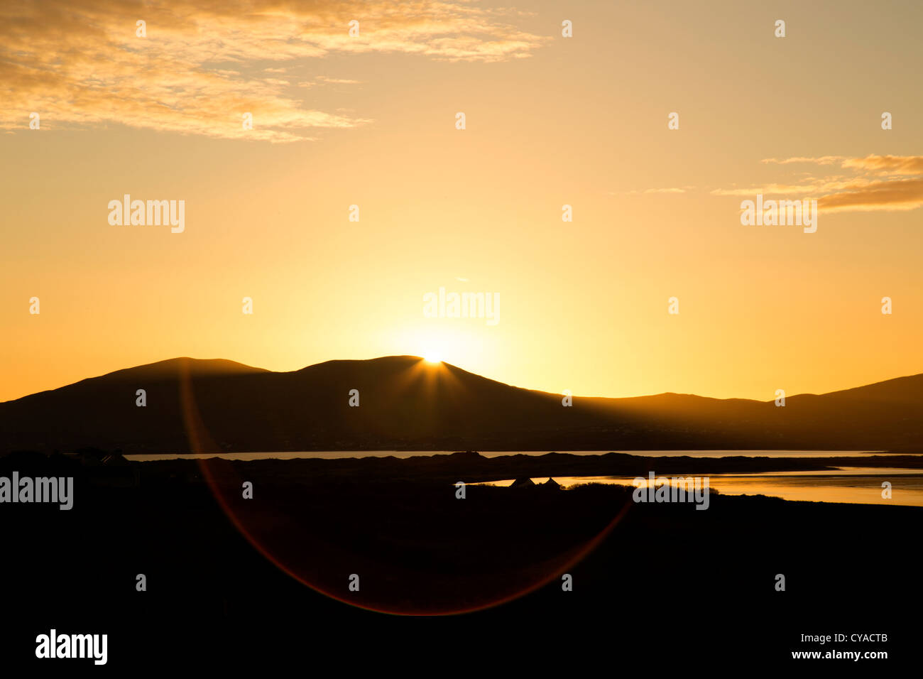 Ring of Kerry, near Waterville, Ireland. Sunset Stock Photo - Alamy