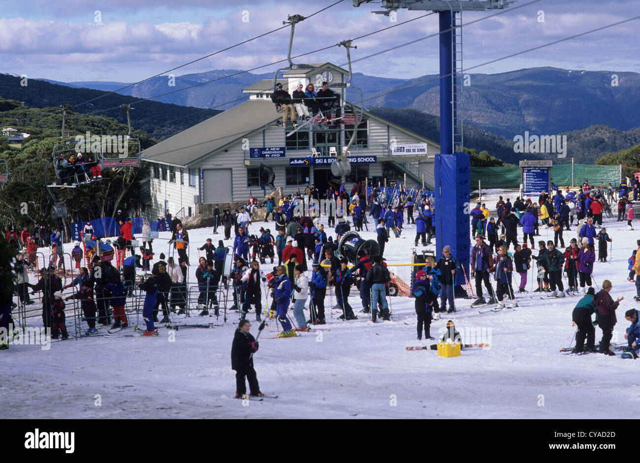 Australia, Victoria, Mount Buller, snow fields of Victoria Stock Photo ...