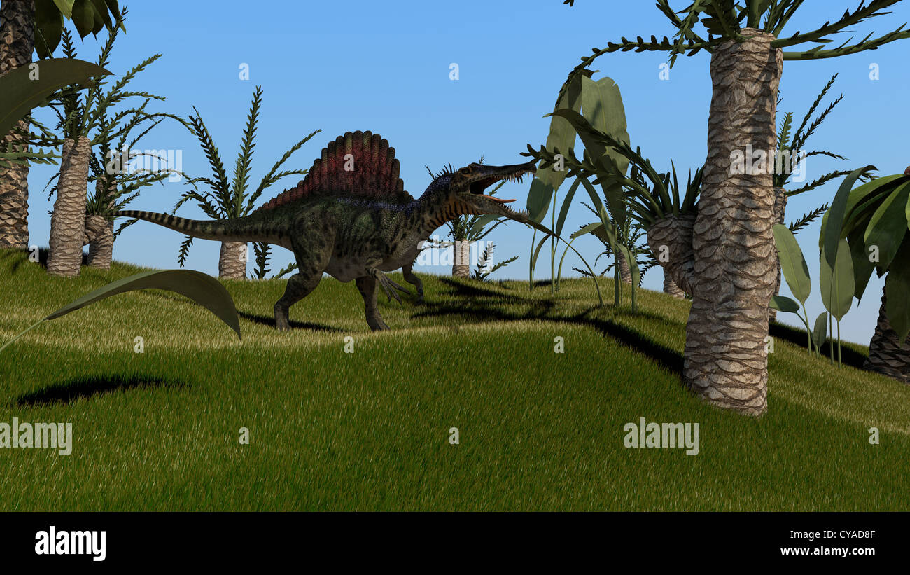 walking spinosaurus dinosaur Stock Photo - Alamy