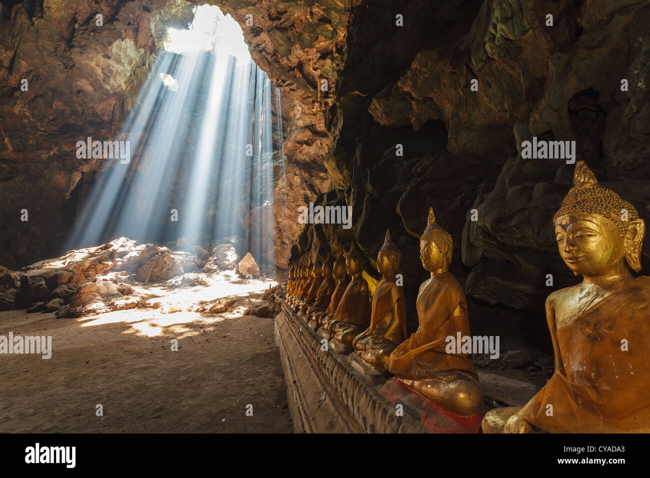Sun rays in cave Stock Photo - Alamy