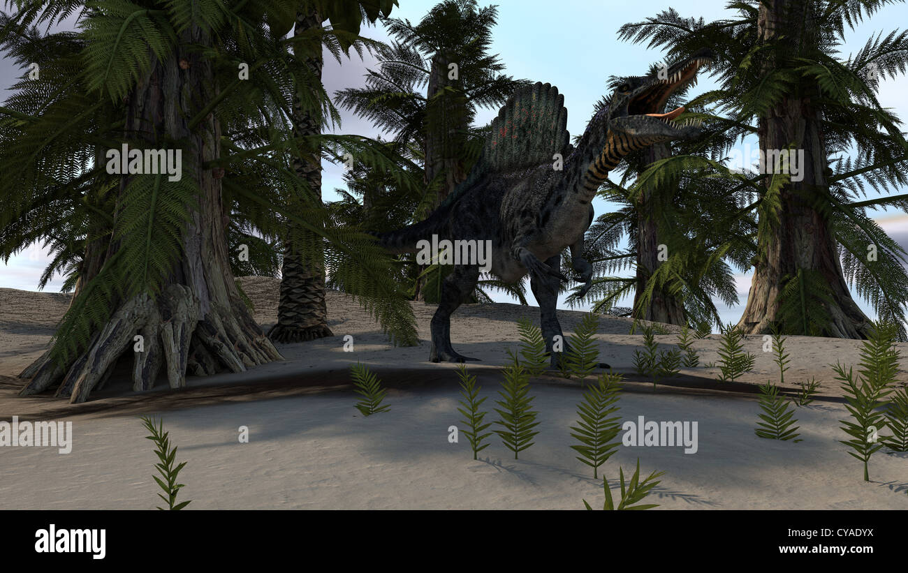 walking spinosaurus dinosaur Stock Photo - Alamy