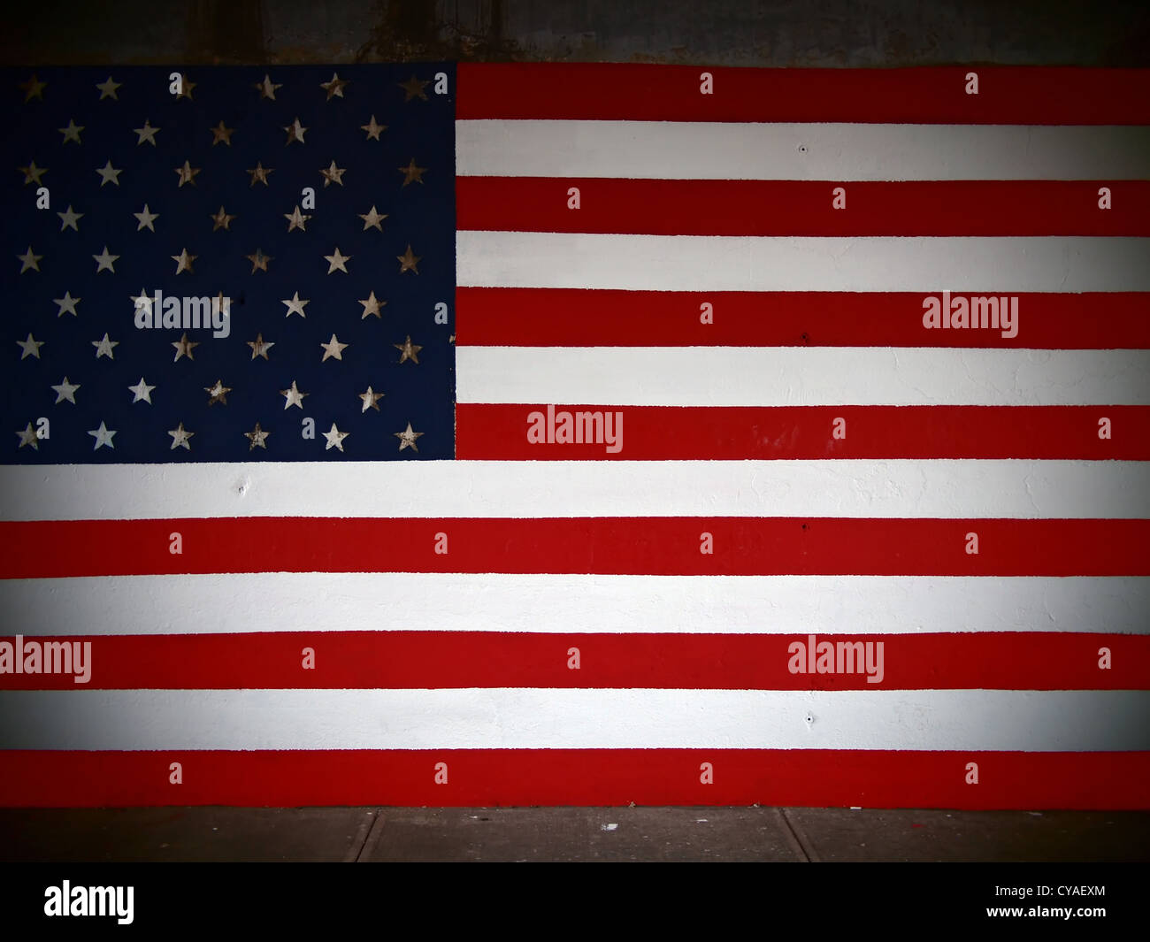 American flag mural hi-res stock photography and images - Alamy
