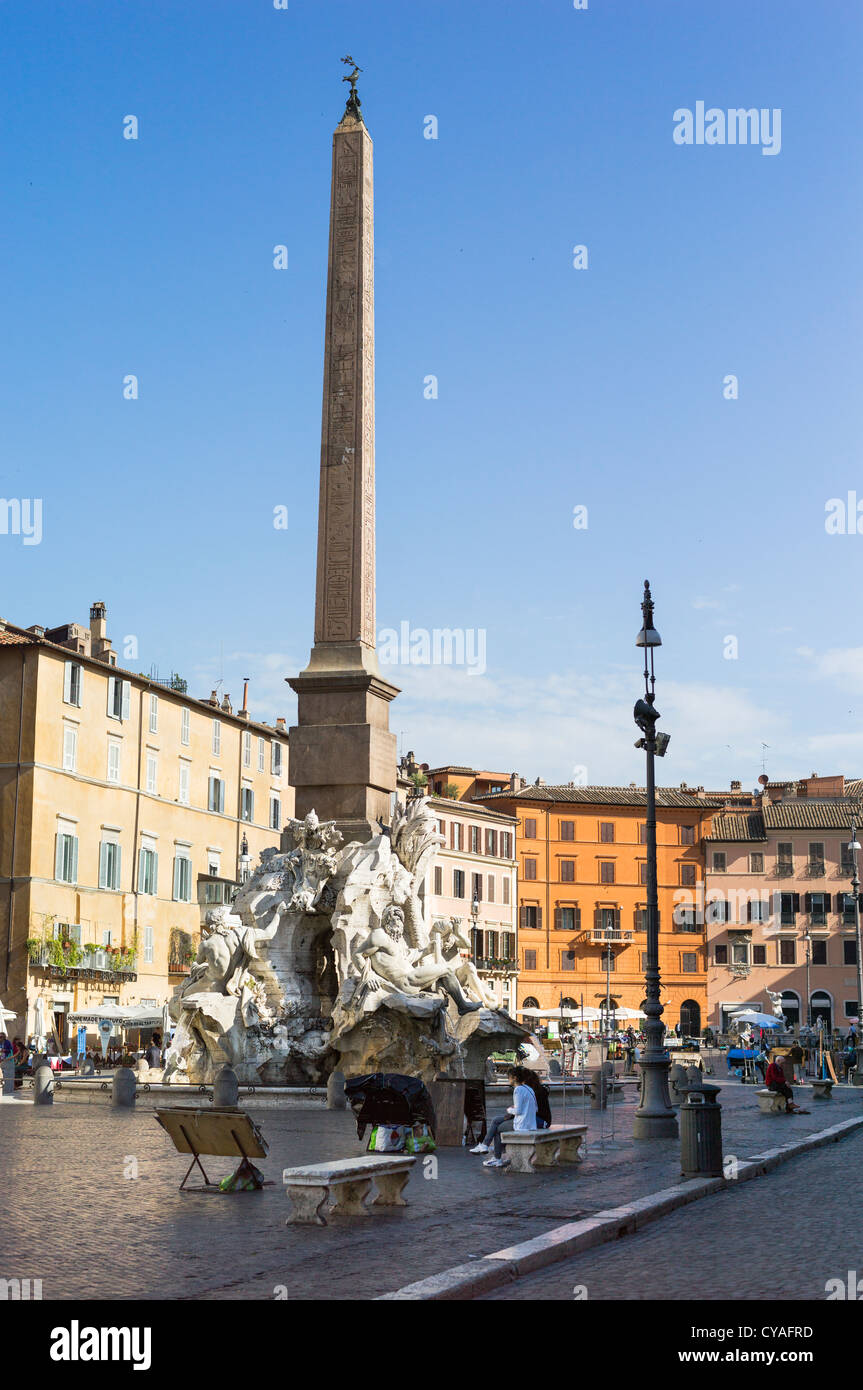 FOUNTAIN OF THE FOUR RIVERS (1648), GIAN LORENZO BERNINI (1598-1680 ...