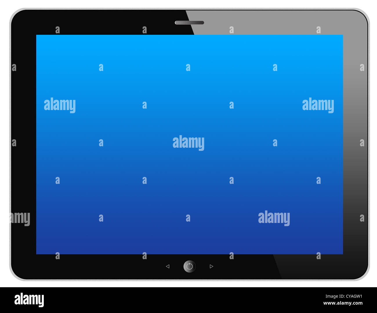 Black tablet computer (tablet pc) on white background Stock Photo - Alamy