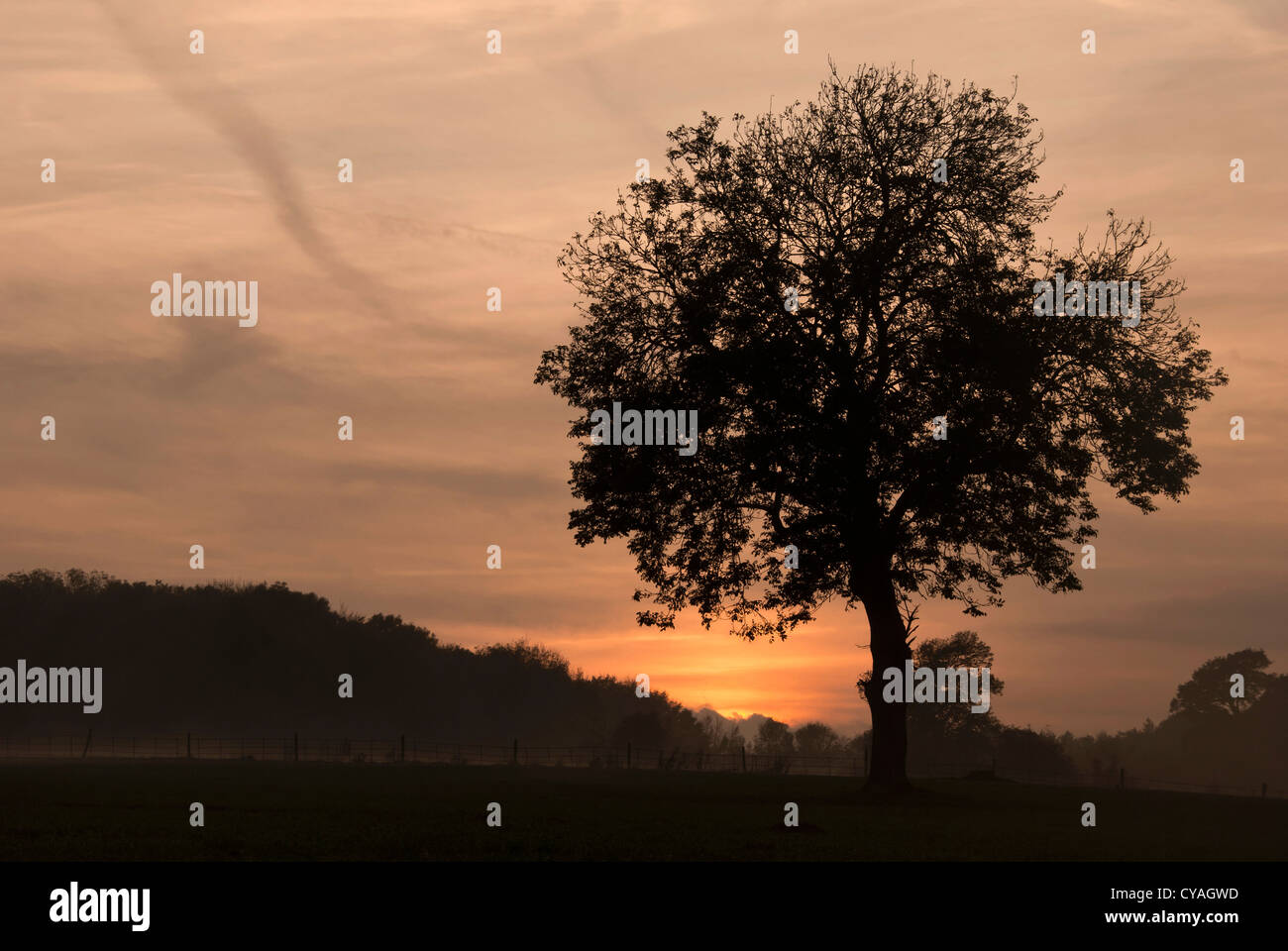 Sunset at Nonington Stock Photo - Alamy