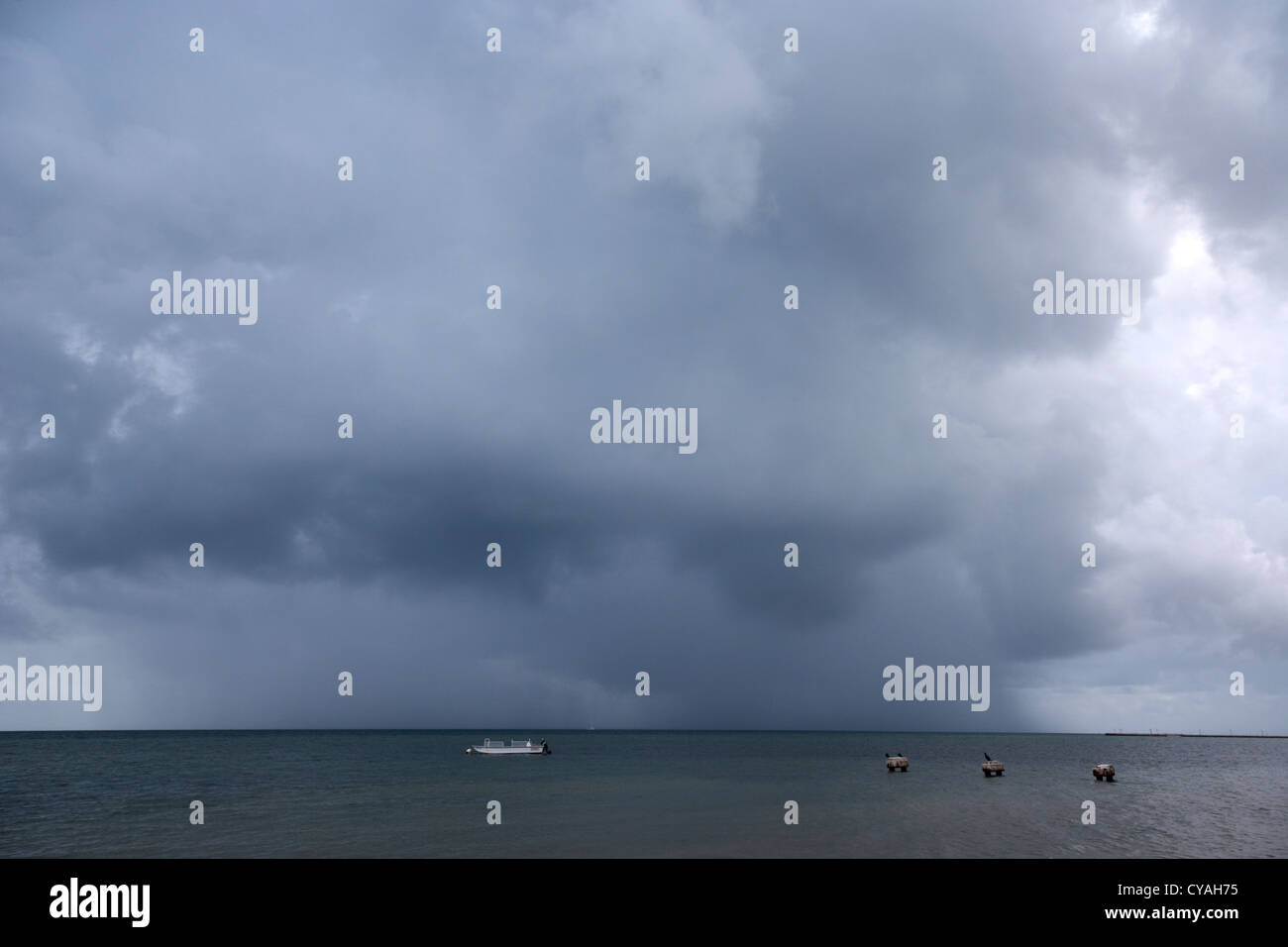 rainstorm thunderstorm storm clouds approaching key west florida usa ...