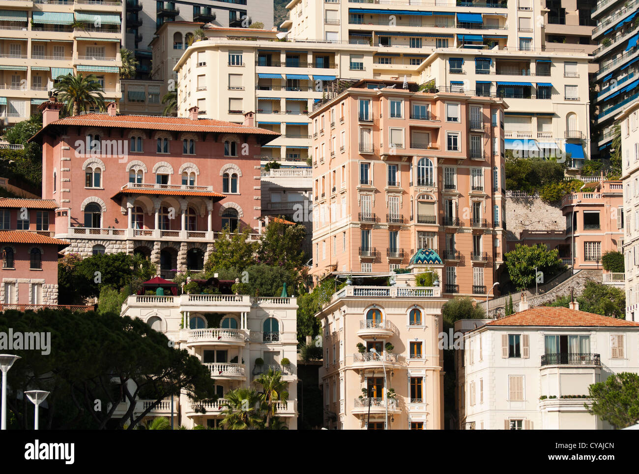 Buildings in Monaco close up Stock Photo - Alamy