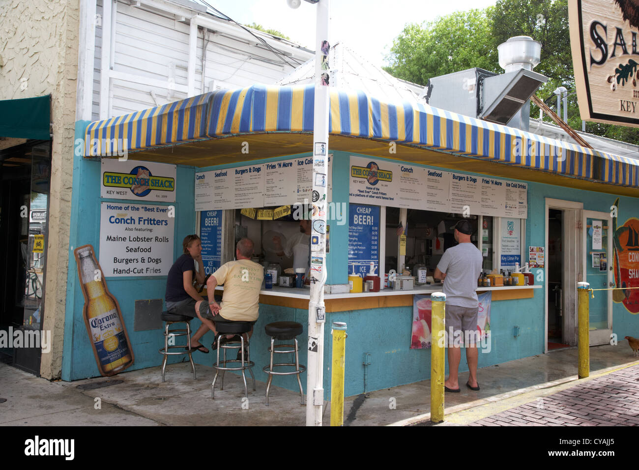 the conch shack cafe bar stall key west florida usa Stock Photo - Alamy