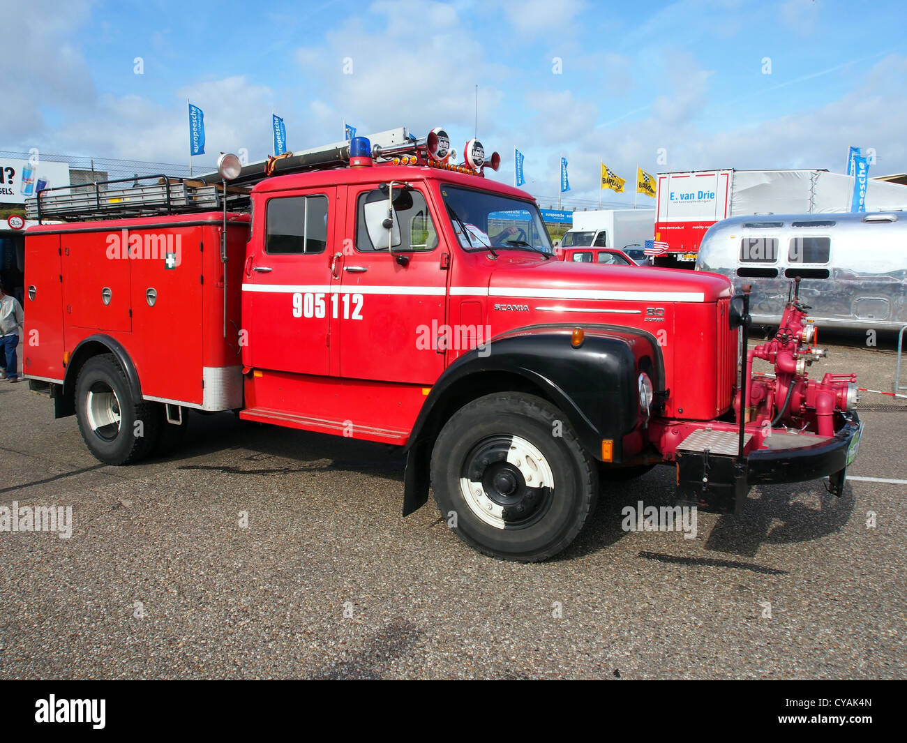 1975 Scania L 80S42 Firetruck fire engine Stock Photo - Alamy