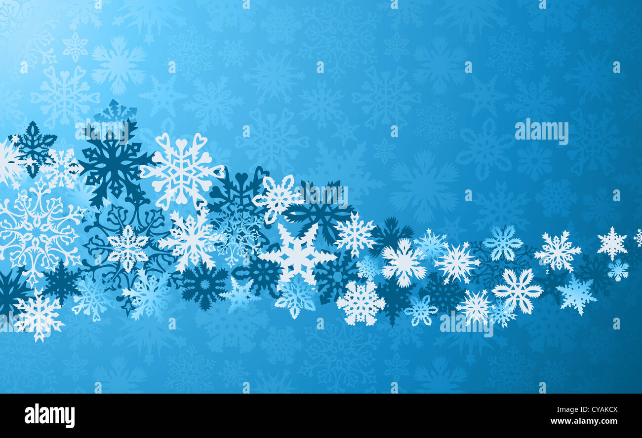 Blue Christmas snowflakes background. Vector illustration layered for ...