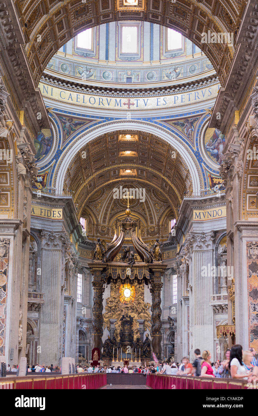 The dome of st peters basilica by michelangelo hi-res stock photography ...