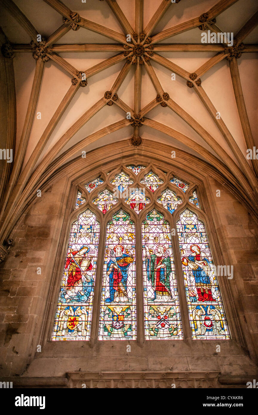 Wells Cathedral Stained Glass Window High Resolution Stock Photography ...