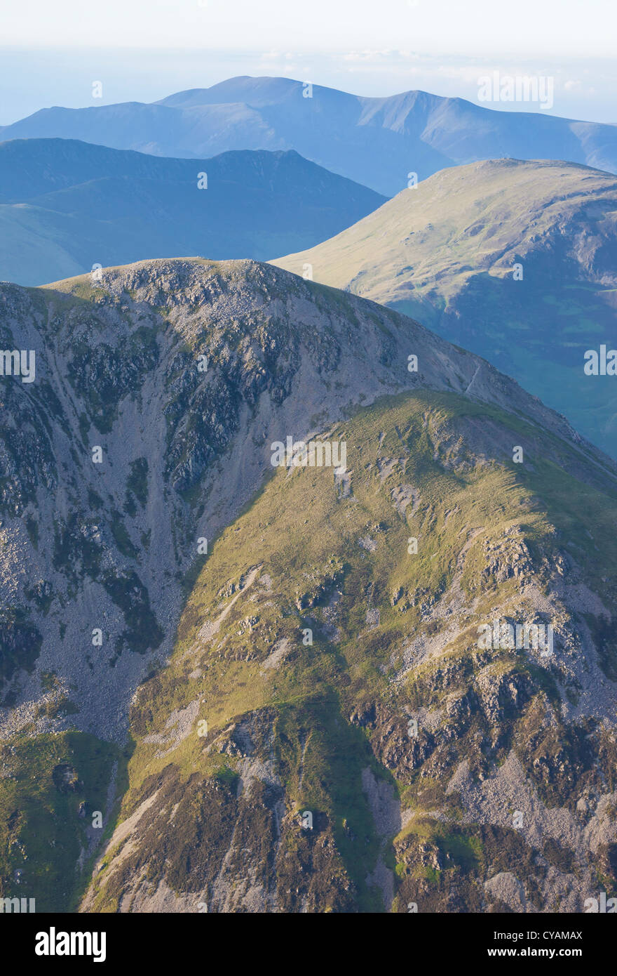 High Crag in the Lake District with Derwent Fells in the background ...