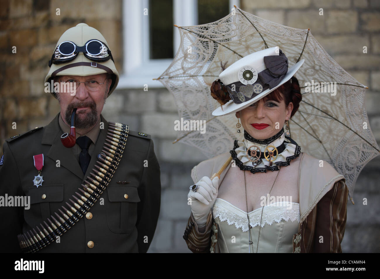 Steampunk gathering in the city of Lincoln UK Stock Photo - Alamy