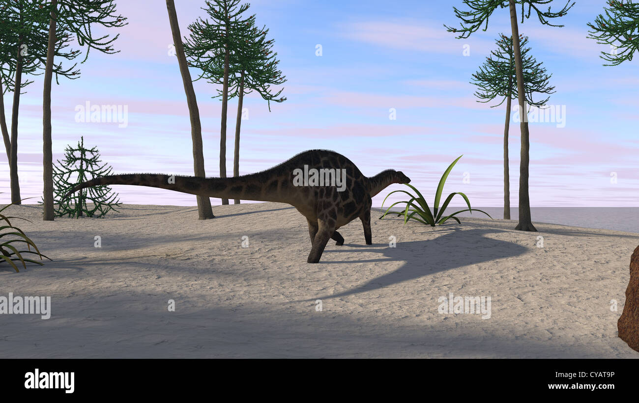 Dicraeosaurus on walk Stock Photo - Alamy
