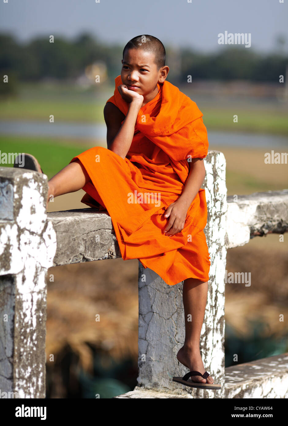 Buddhist boy monk hi-res stock photography and images - Alamy