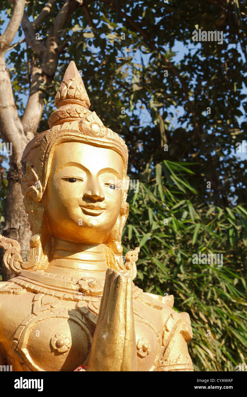 Statue at the Temple That Luang in Vientiane, Laos Stock Photo - Alamy
