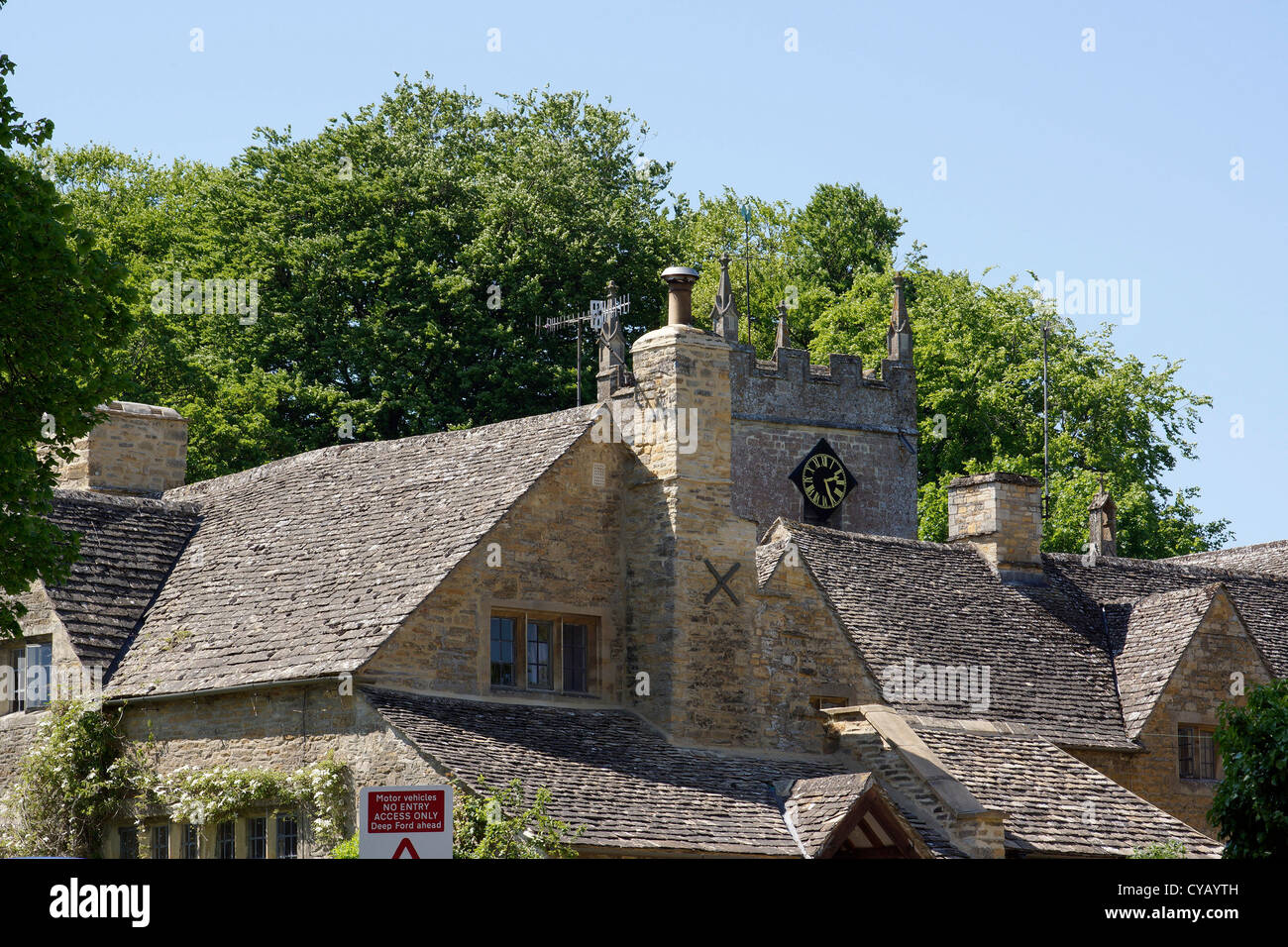 lower slaughter village cotswolds gloucestershire england uk Stock ...