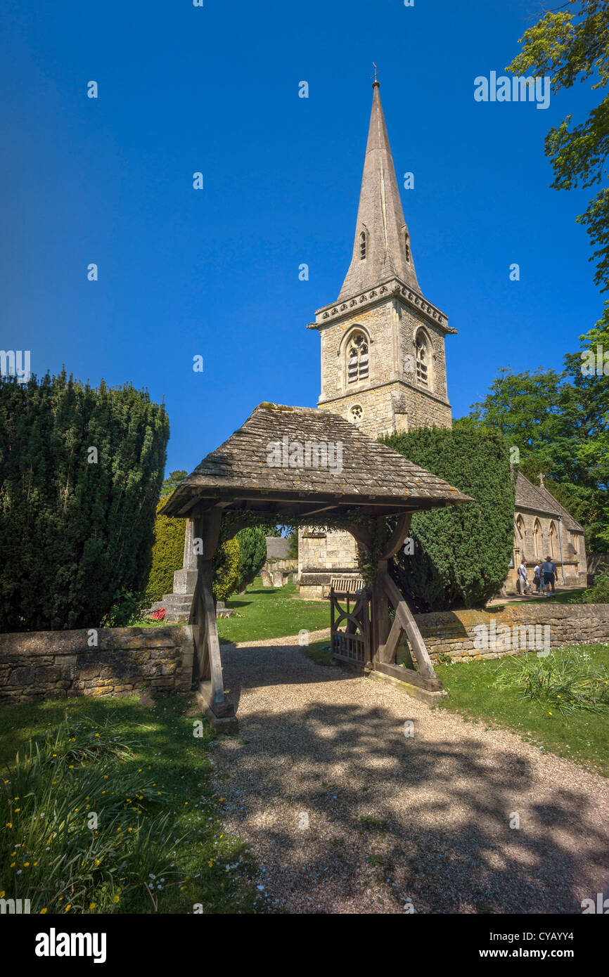 lower slaughter village cotswolds gloucestershire england uk Stock ...
