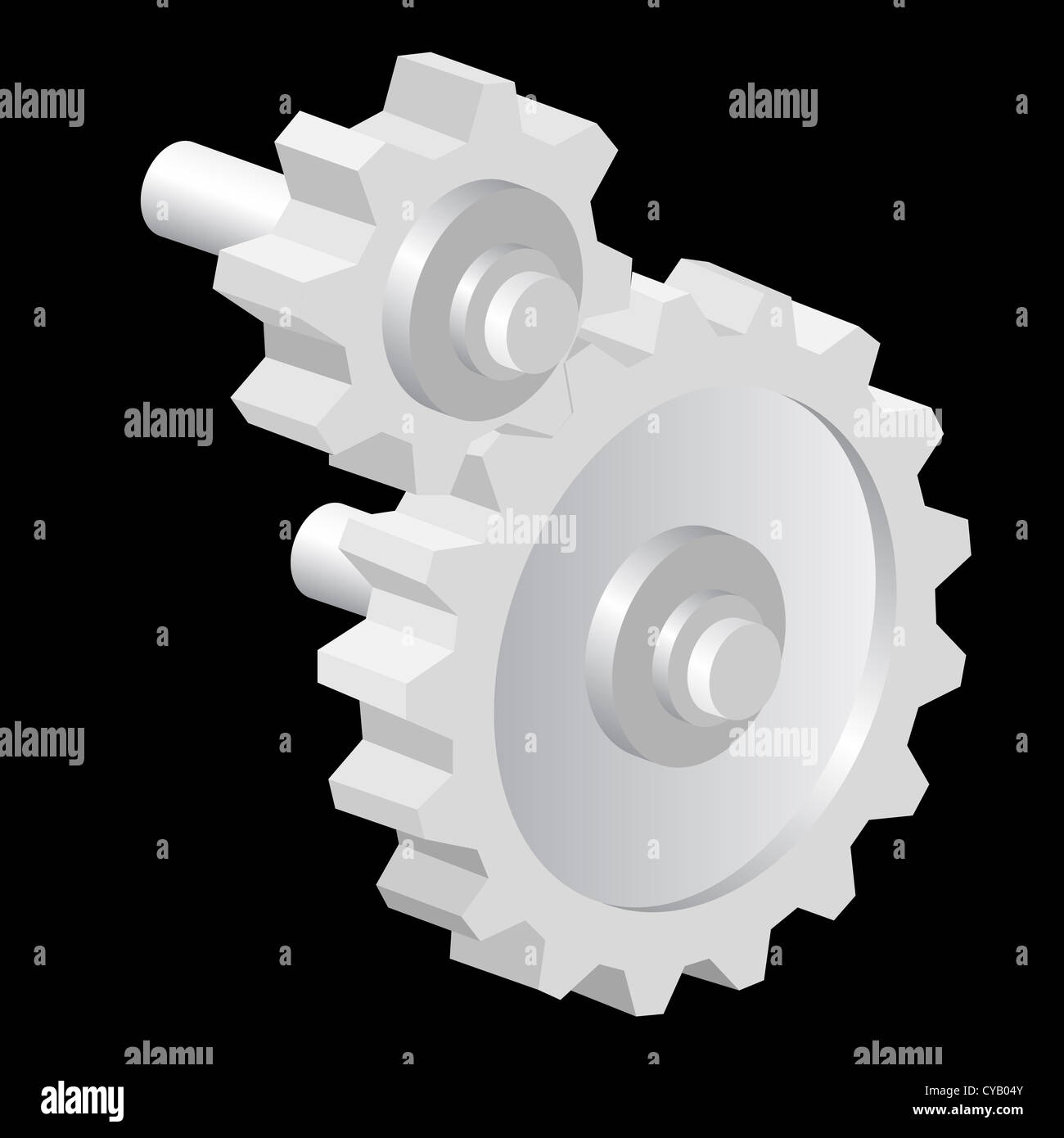 Industrial icon big steel gear. vector illustration Stock Photo - Alamy