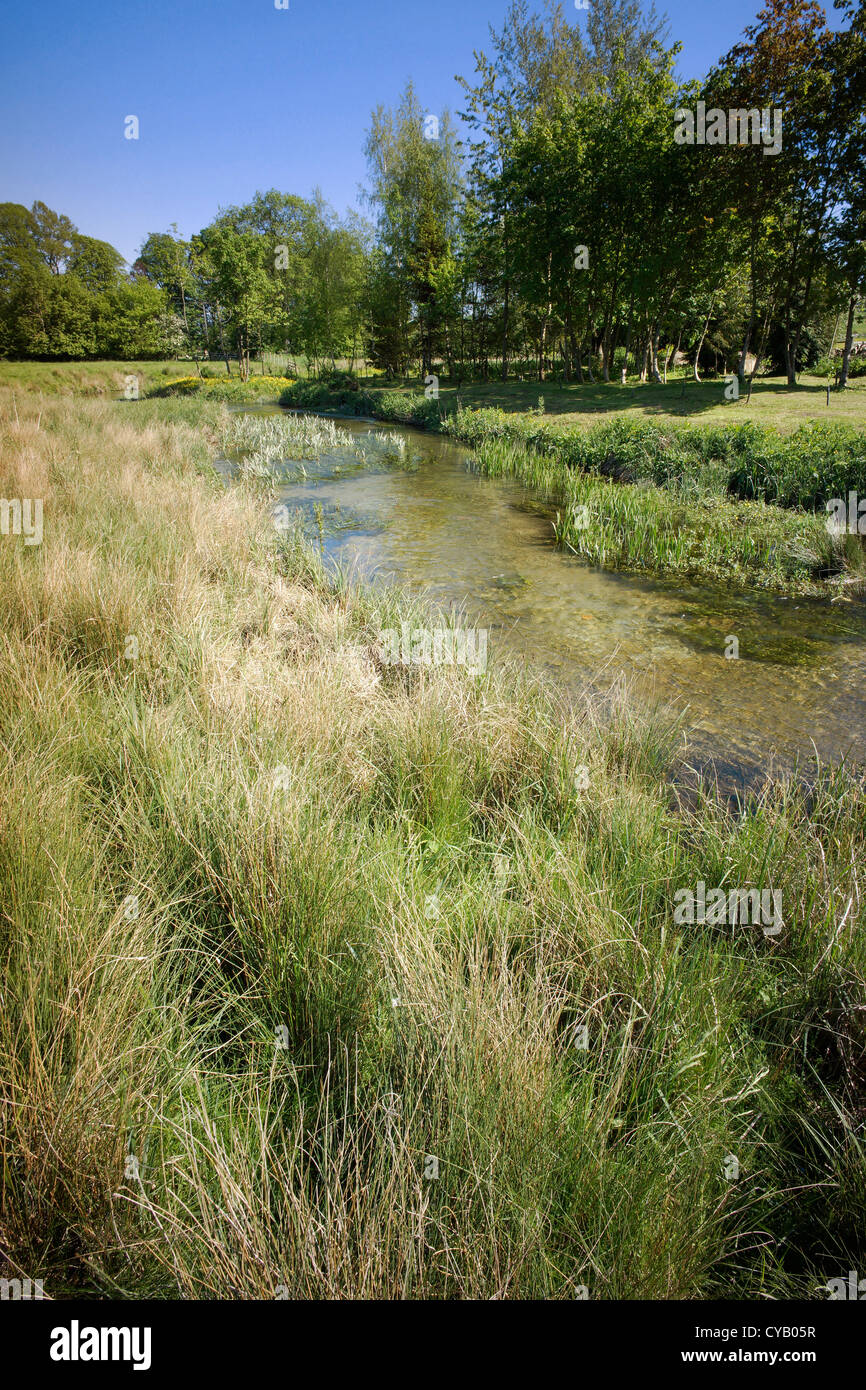 lower slaughter village cotswolds gloucestershire england uk Stock ...